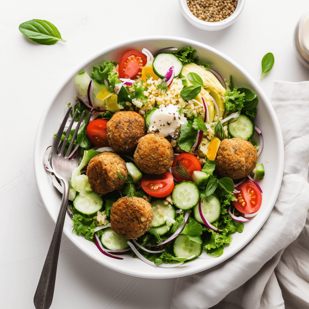 15-Minutes Falafel Salad Recipe (Nutritious And Flavorful) - Soup Chick