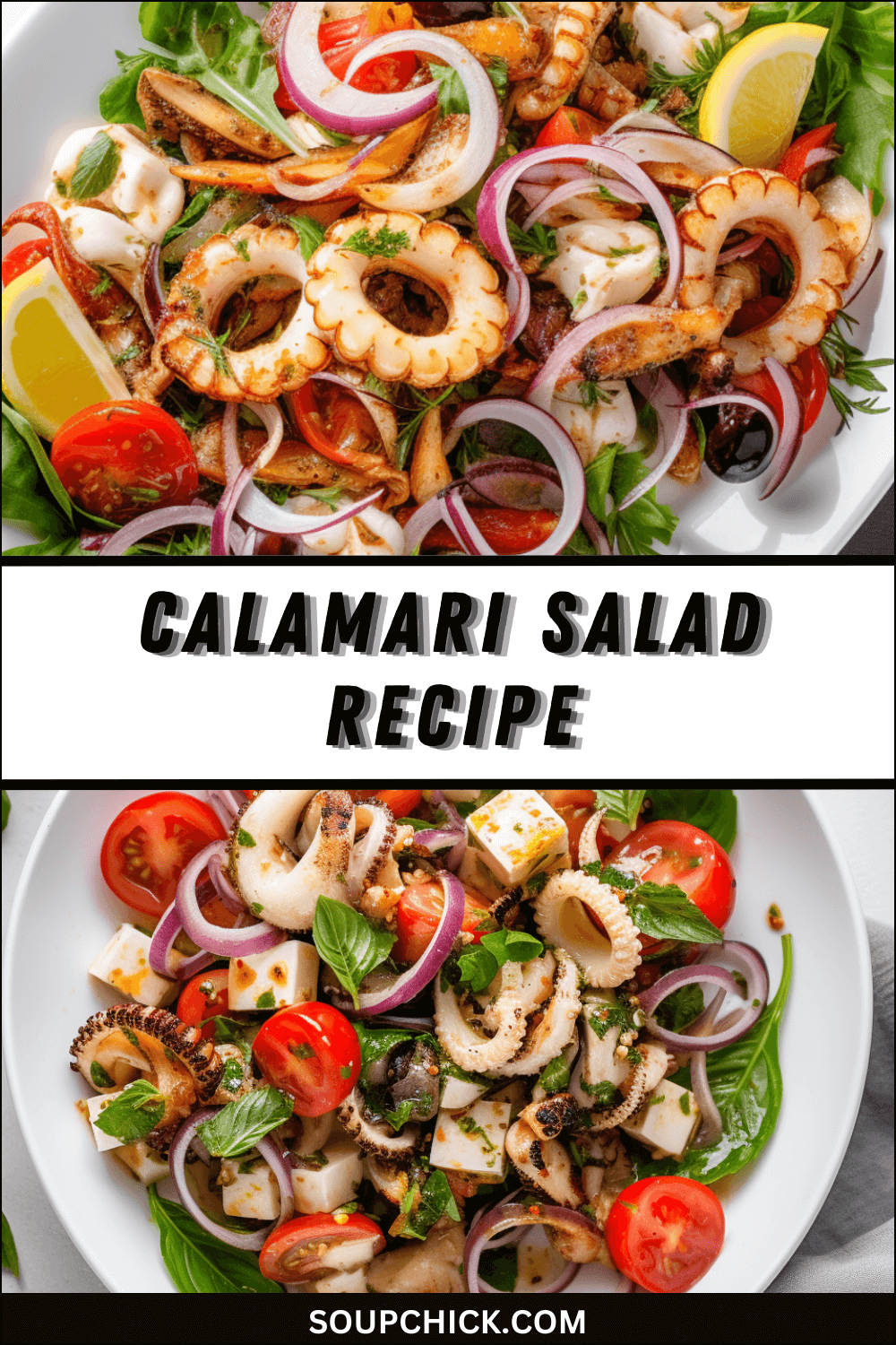 15-Minutes Calamari Salad Recipe - Delightful Seafood Dish - Soup Chick