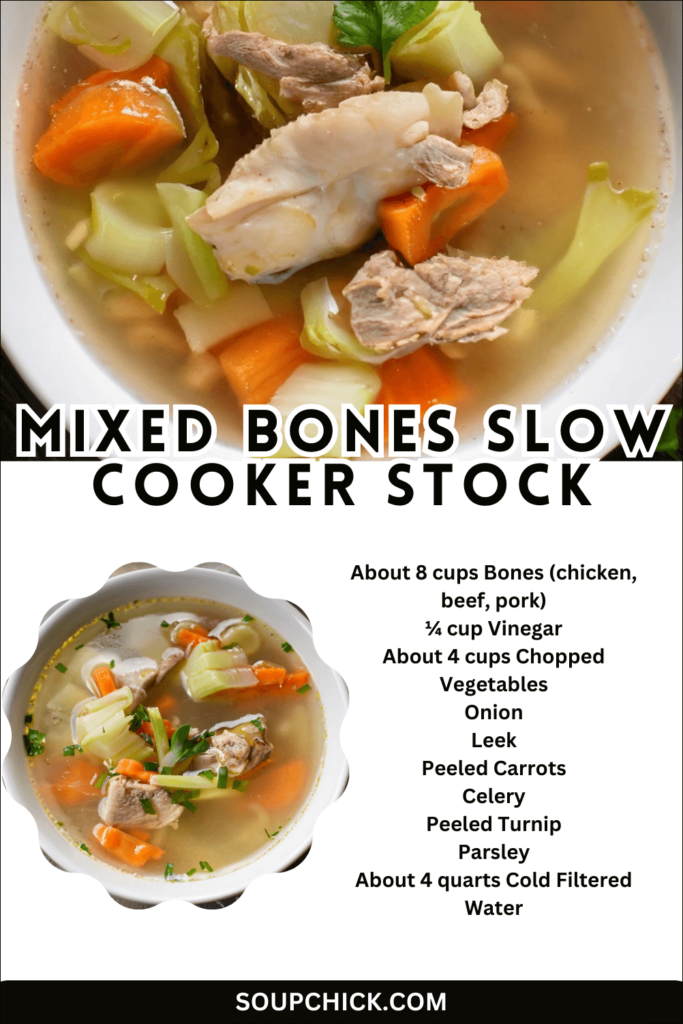 Mixed Bones Slow Cooker Stock - A Savory Melody To Try - Soup Chick