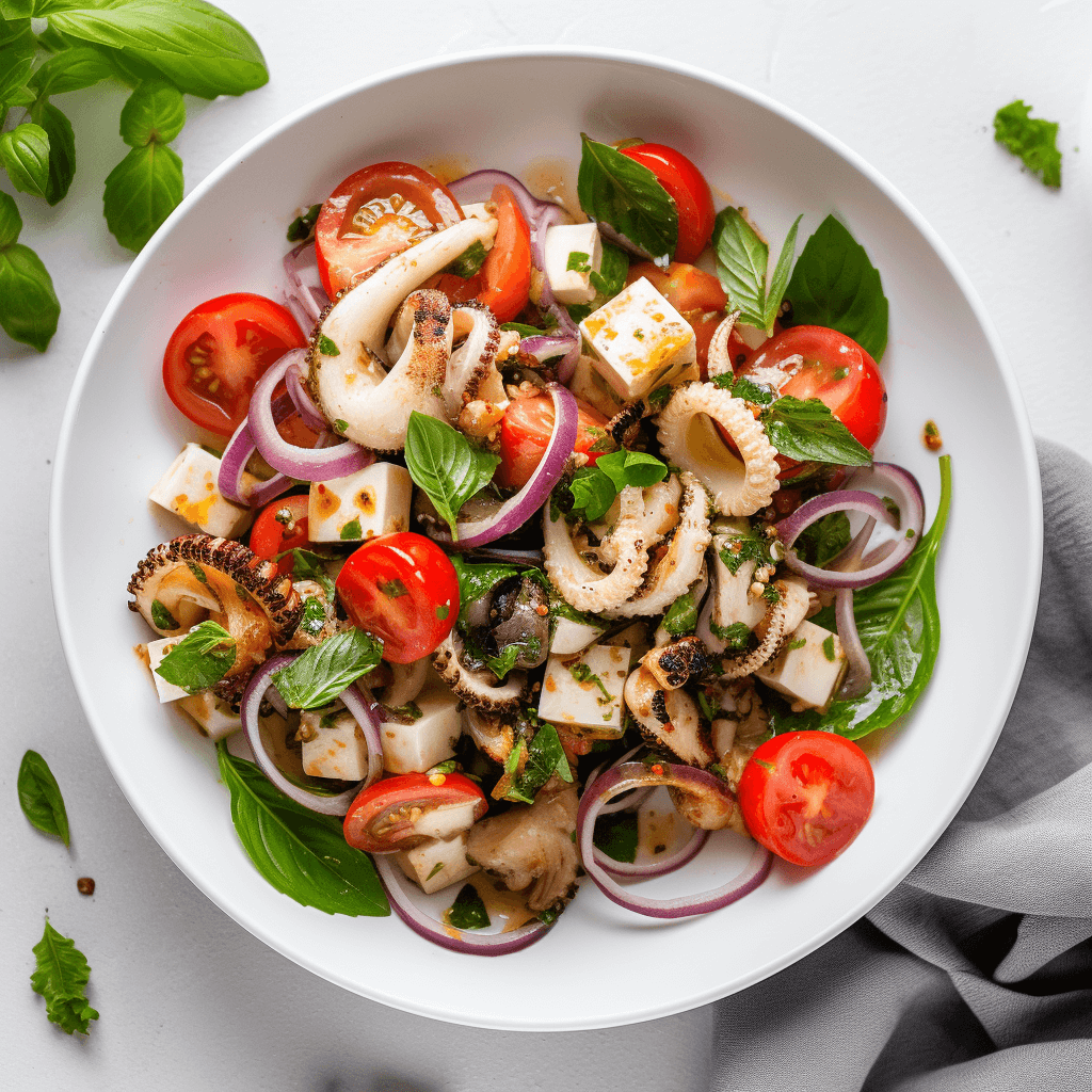 15-Minutes Calamari Salad Recipe – Delightful Seafood Dish – Soup Chick