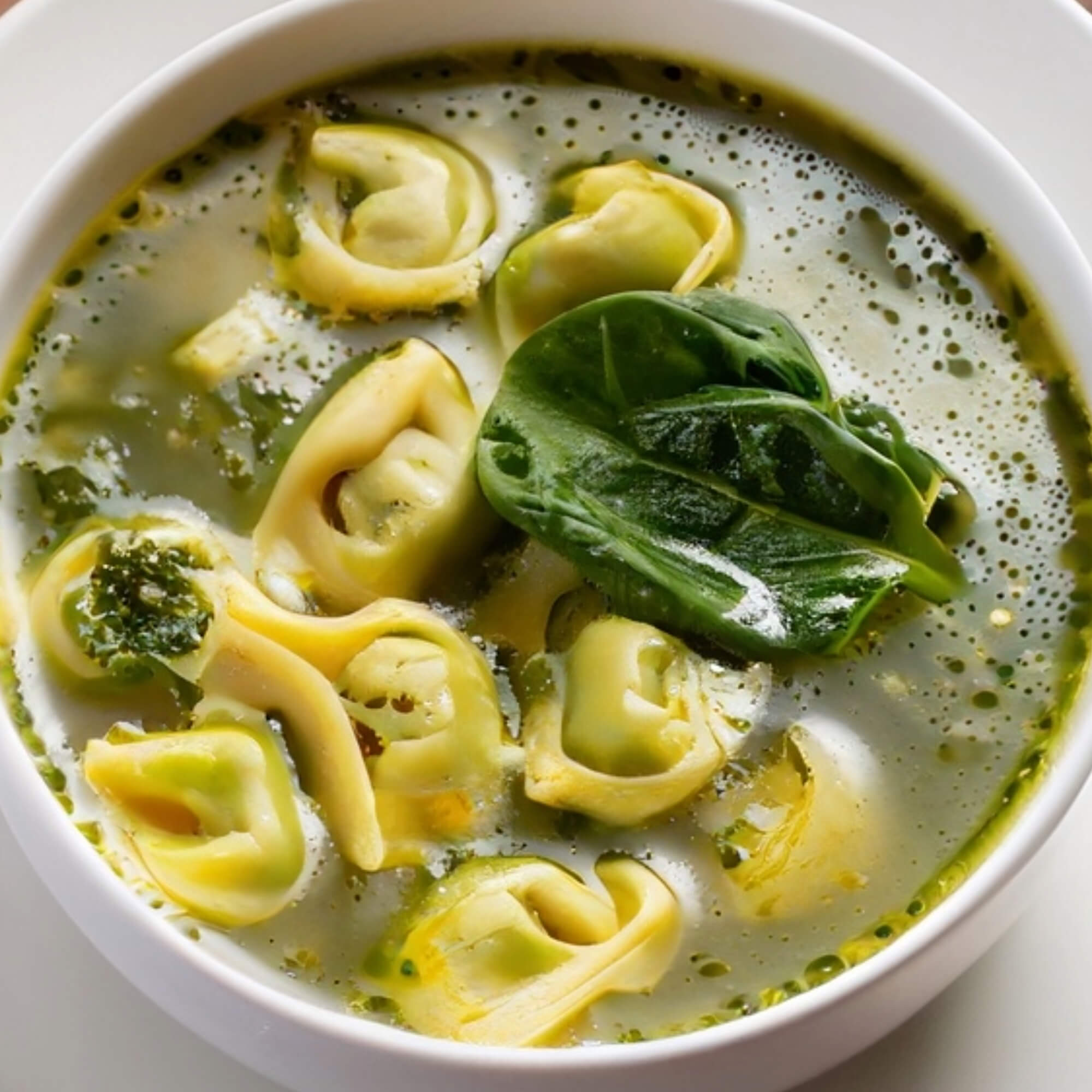 Spinach Tortellini Soup Recipe - Creamy And Earthy Flavors - Soup Chick