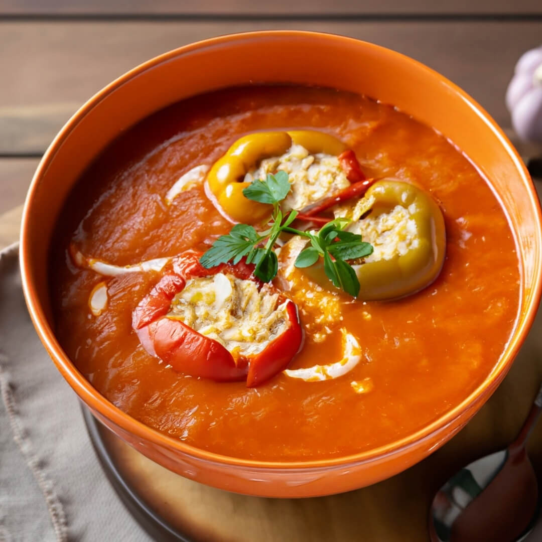 Stuffed Pepper Soup Recipe - A Summer Tang Twist - Soup Chick