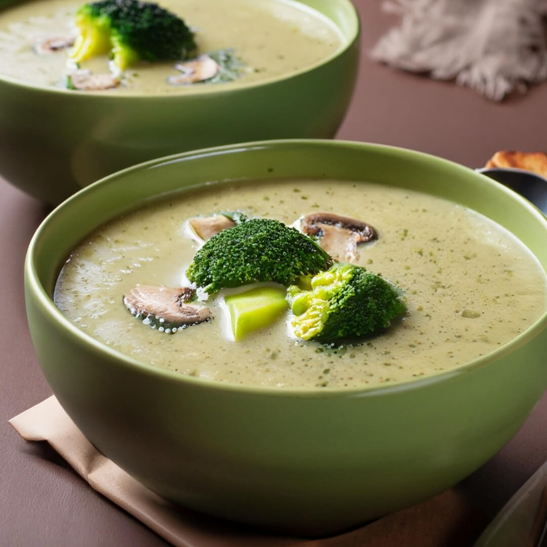 Broccoli and Mushroom Soup Recipe | Healthy & Delicious
