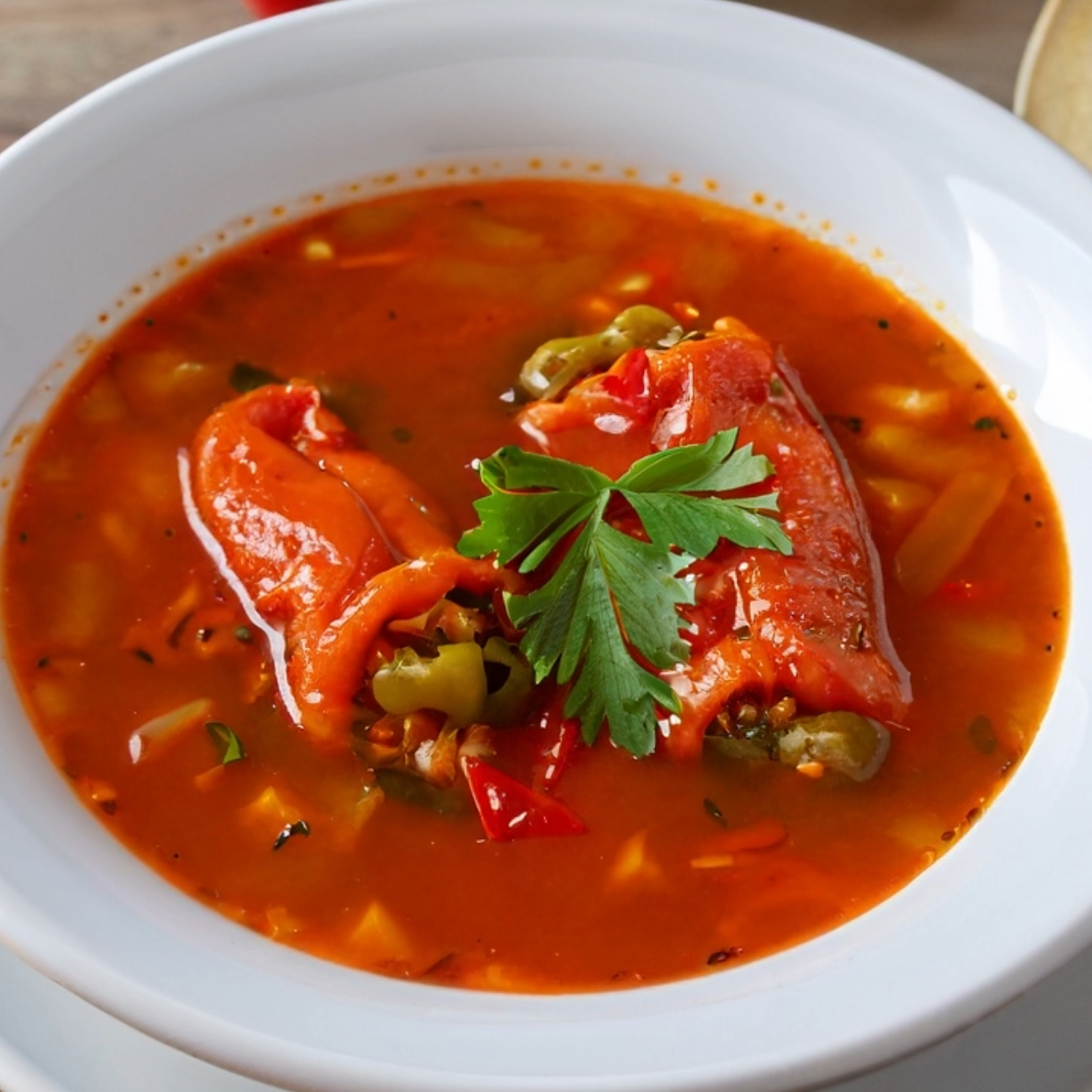 Stuffed Pepper Soup Recipe - A Summer Tang Twist - Soup Chick