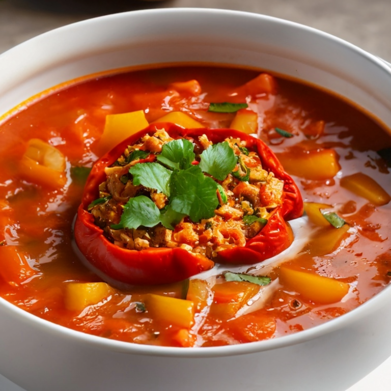 Stuffed Pepper Soup Recipe - A Summer Tang Twist - Soup Chick