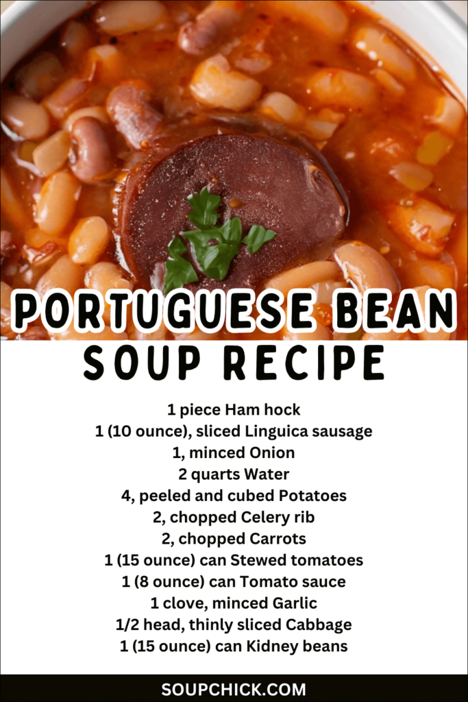 Authentic Portuguese Bean Soup Recipe - A Sweet Savory Medley