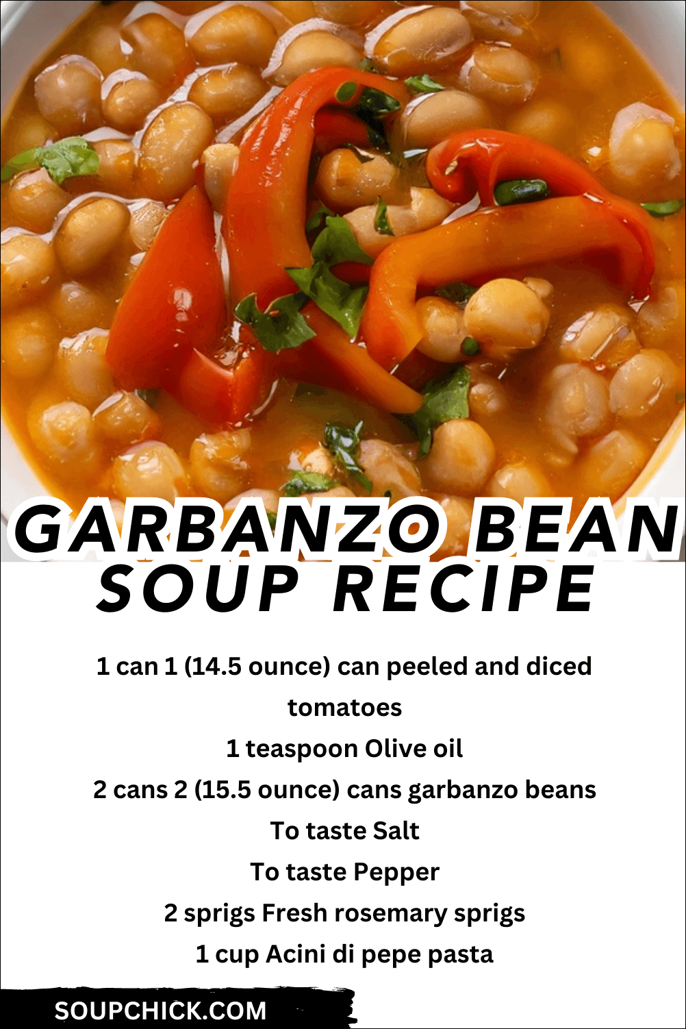 Garbanzo Bean Soup Recipe - Soul-Nourishing Goodness - Soup Chick