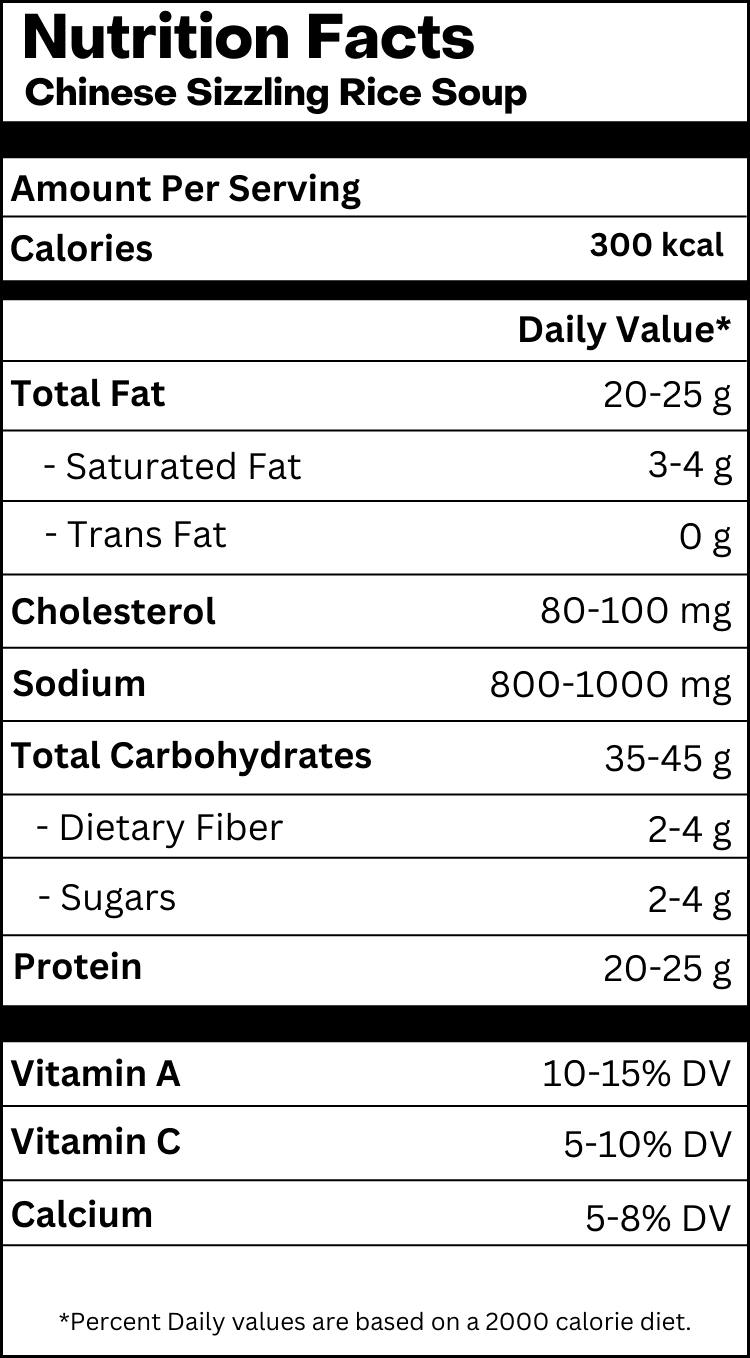 Authentic Chinese Sizzling Rice Soup Recipe