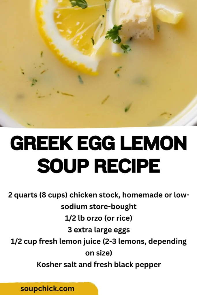 Authentic and Traditional Greek Egg Lemon Soup Recipe