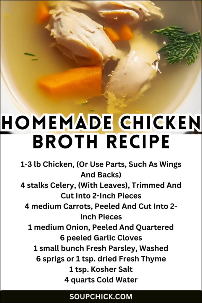 Homemade Chicken Broth Recipe | Rich and Flavorful Stock
