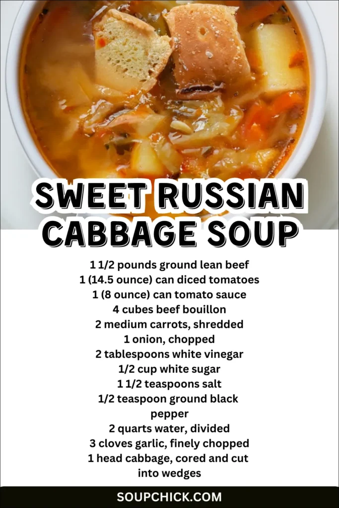 Sweet Russian Cabbage Soup Recipe | Delicious & Hearty Comfort Food