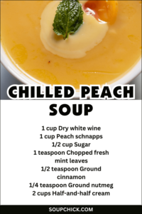 Refreshing Chilled Peach Soup Recipe – A Fruity Goodness – Soup Chick